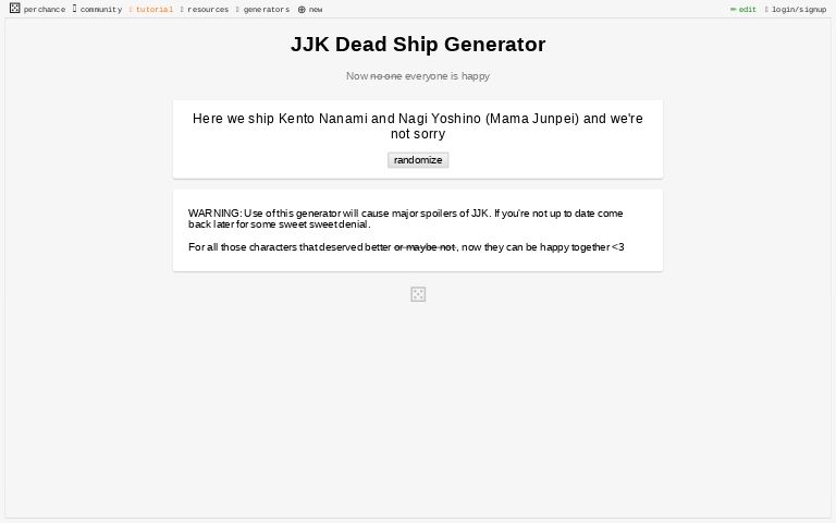 JJK Dead Ship Generator