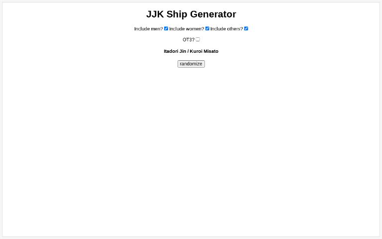 JJK Ship Generator