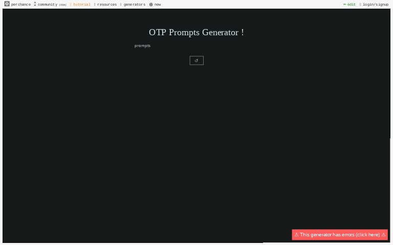 OTP Prompts Generator