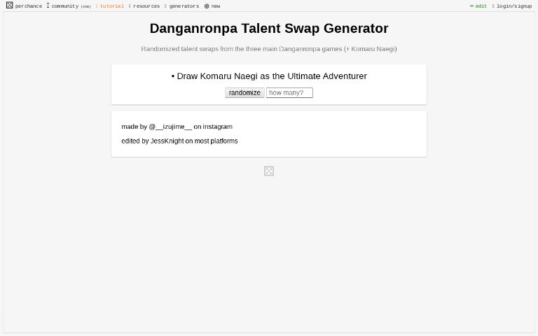 Danganronpa Talent Swap Generator