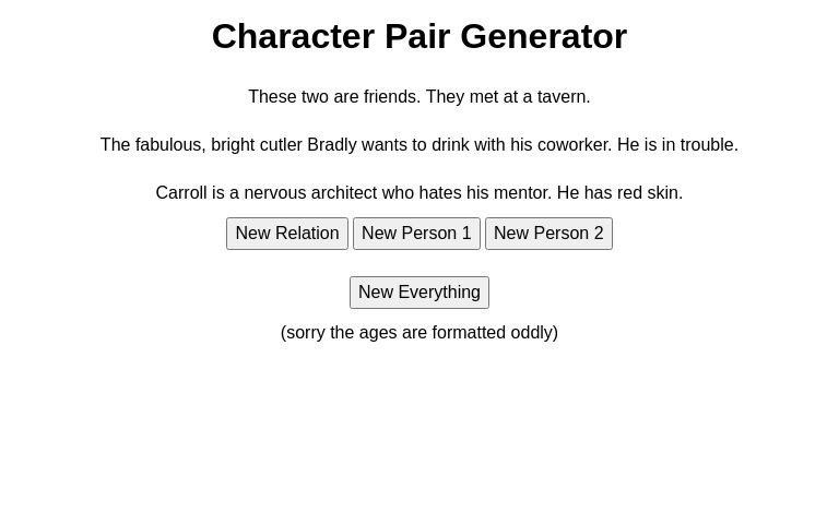 Character Pair Generator