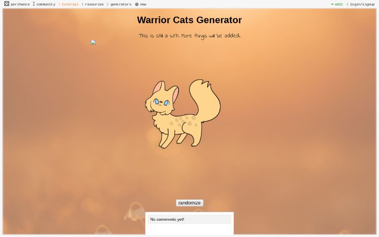 Warrior Cats Generator