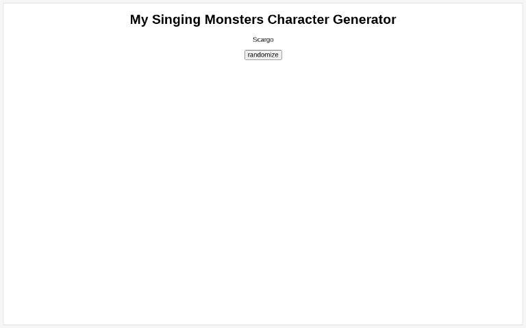 My Singing Monsters Character Generator