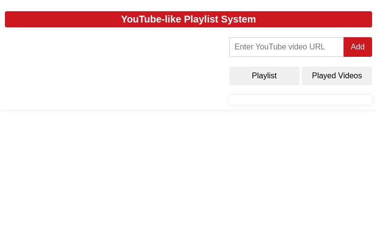 YouTube-like Playlist System ― Perchance Generator