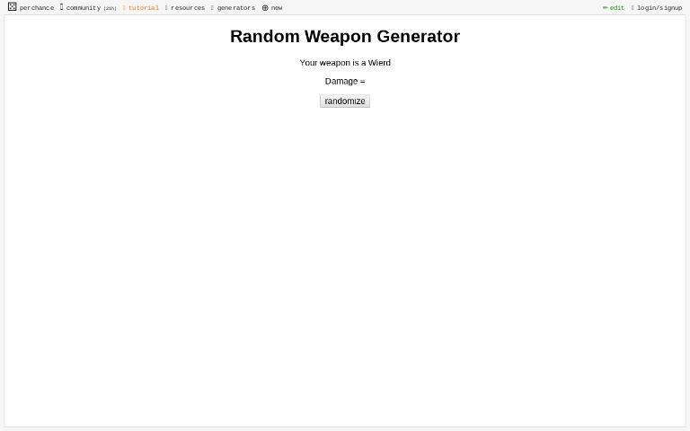 Random Weapon Generator
