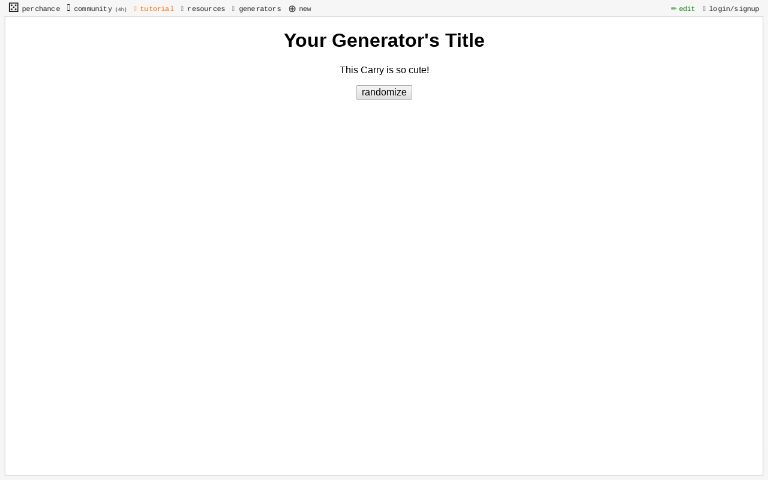 Minimal ― Perchance Generator