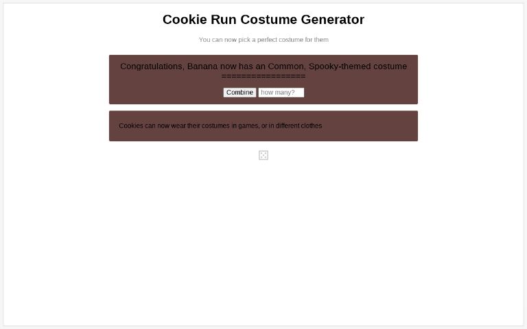 Cookie Run Costume Generator