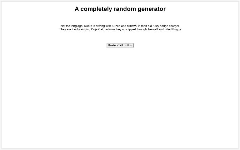 A completely random generator