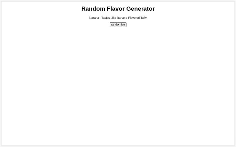 Random Flavor Generator