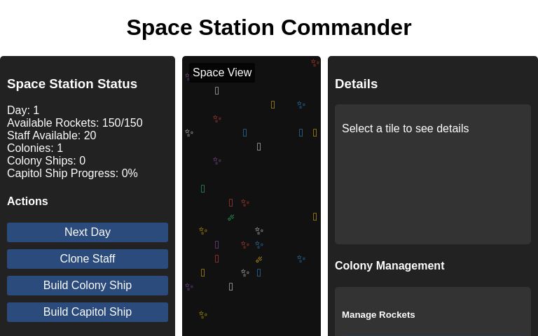 Space Station Commander ― Perchance Generator