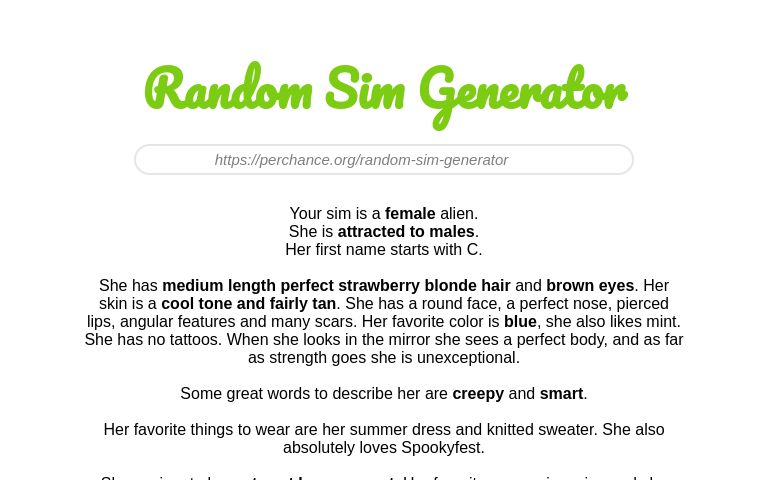 Random Sim Generator