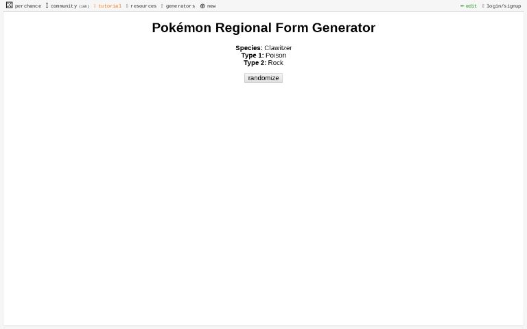 Pokémon Regional Form Generator