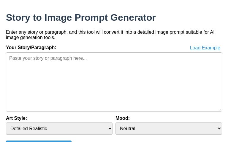 Story to Image Prompt Generator
