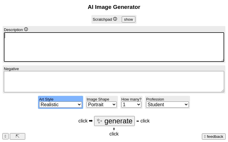 AI Image Generator (free, no sign-up, unlimited)