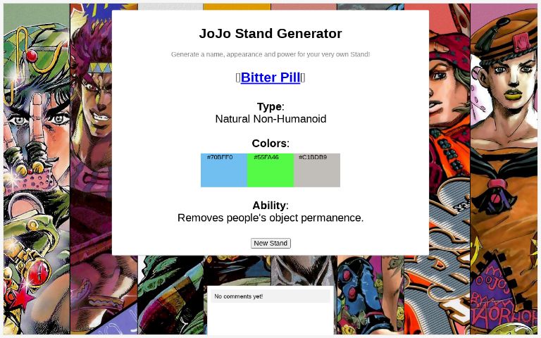 JoJo Stand Generator