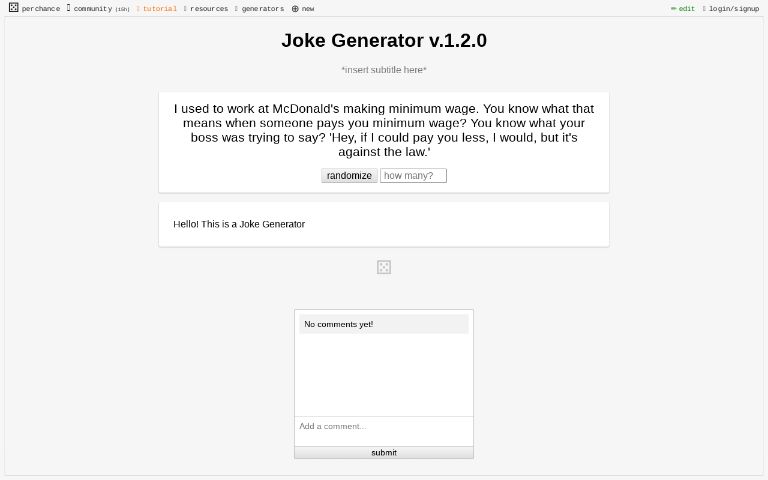 Joke Generator v.1.2.0