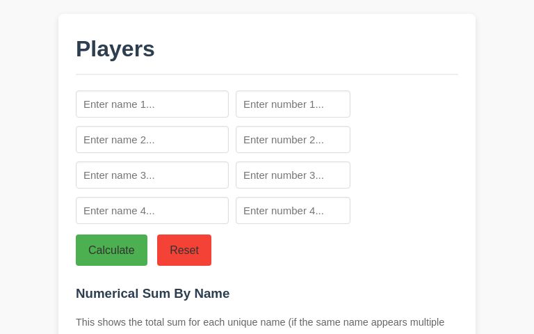 Players ― Perchance Generator