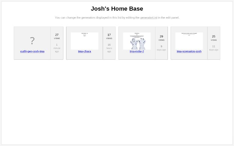 Josh's Home Base ― Perchance Generator