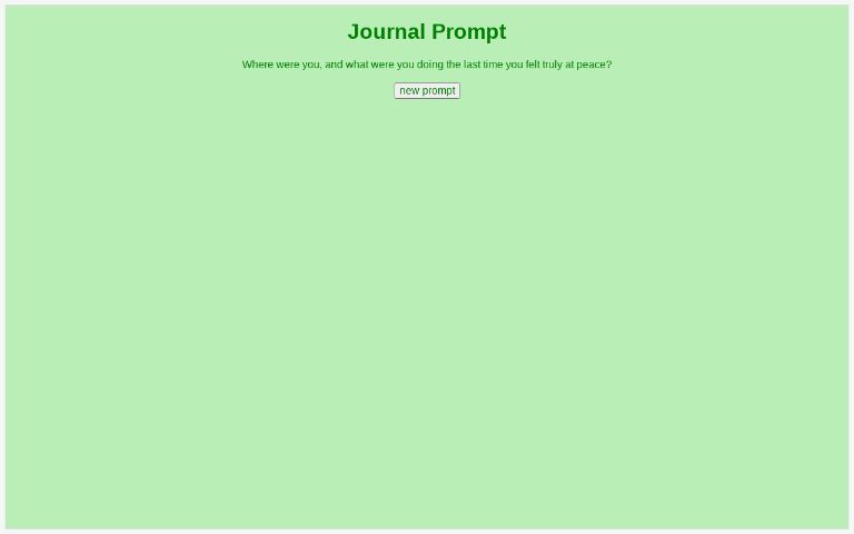 Journal Prompt ― Perchance Generator