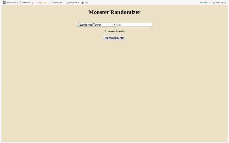 Monster Randomizer ― Perchance Generator