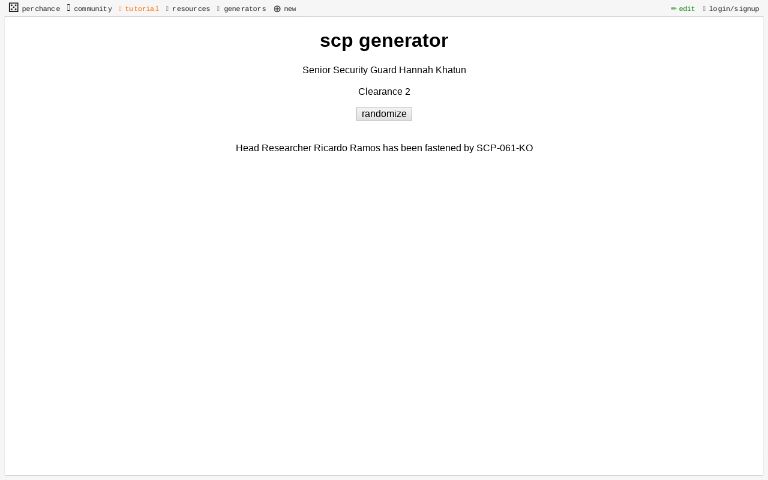 scp generator