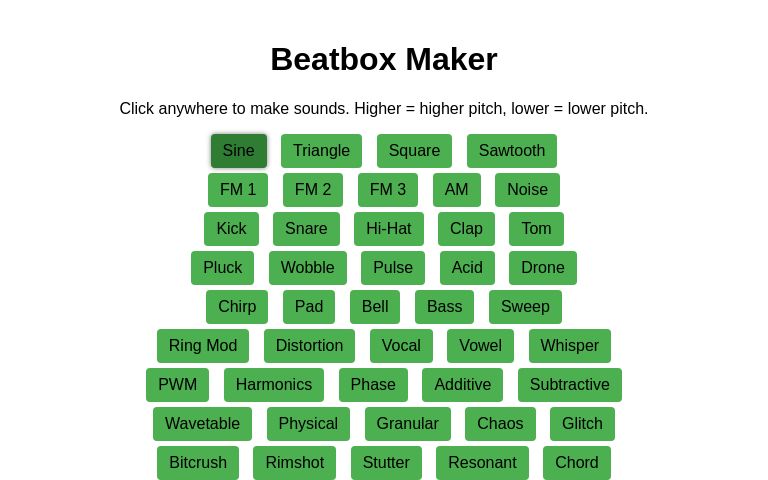 Beatbox Maker ― Perchance Generator