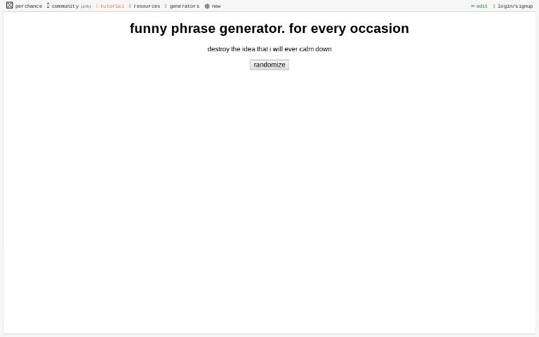 funny phrase generator. for every occasion