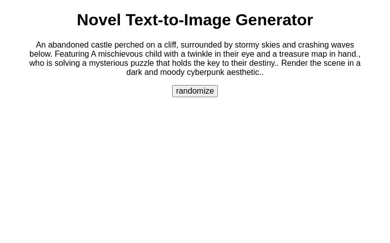 Novel Text-to-Image Generator