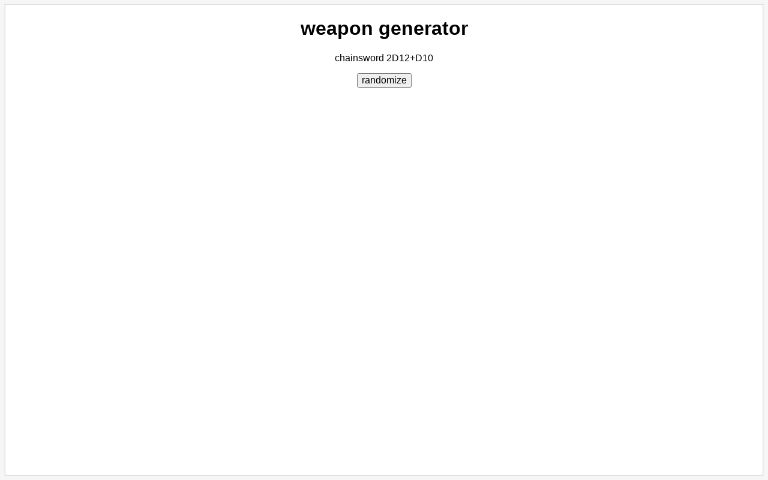 weapon generator