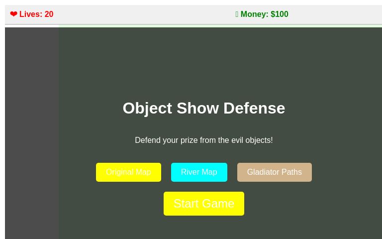 Object Show Defense ― Perchance Generator