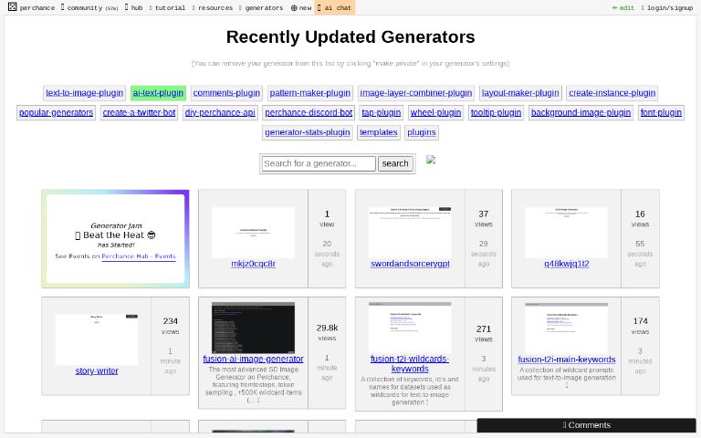 Recently Updated Generators