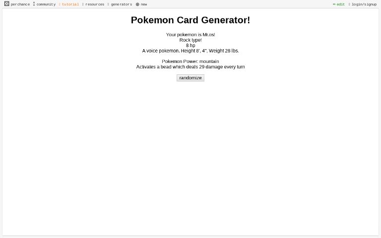 Pokemon Card Generator!