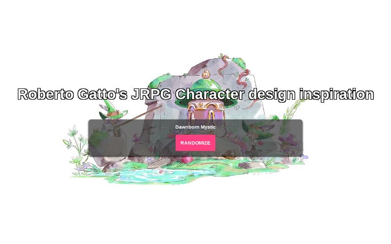 Roberto Gatto's JRPG Character design inspiration ― Perchance Generator