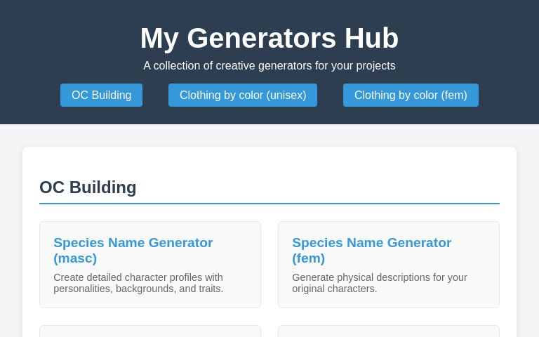 My Generators Hub