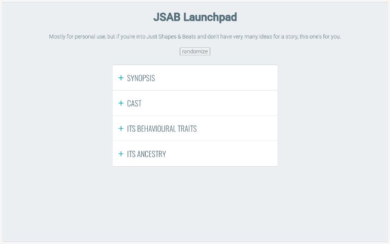 JSAB Launchpad ― Perchance Generator