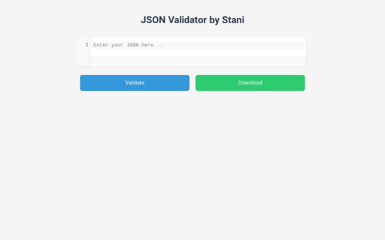 JSON Validator by Stani ― Perchance Generator