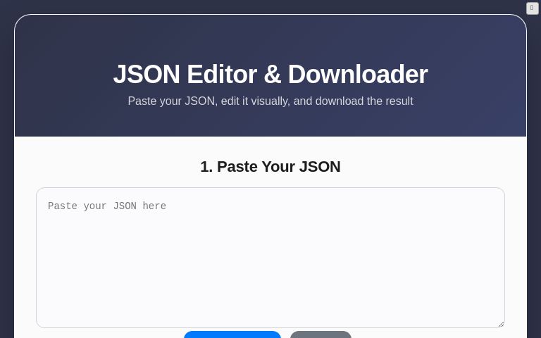JSON Editor & Downloader ― Perchance Generator