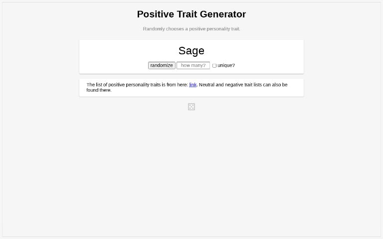 Positive Trait Generator