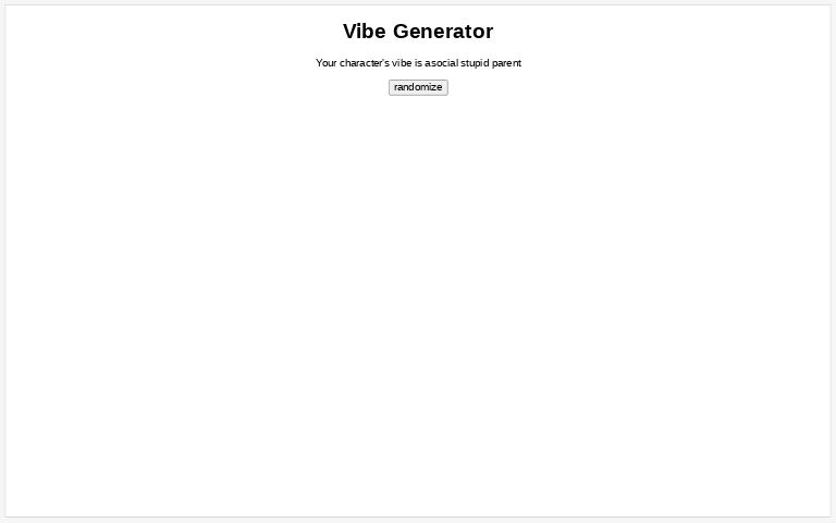 Vibe Generator