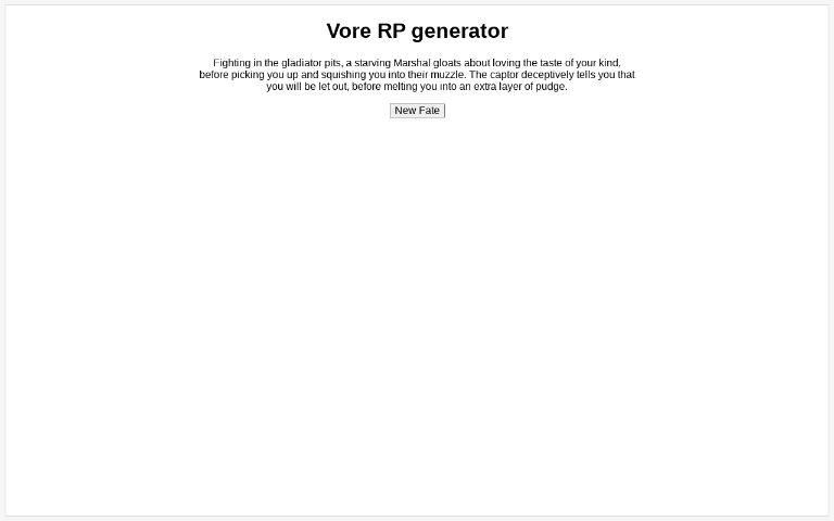Vore RP generator