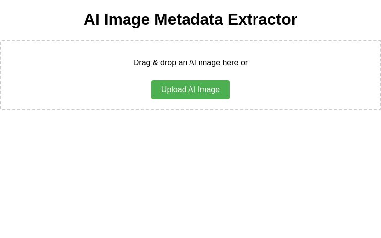 AI Image Metadata Extractor ― Perchance Generator