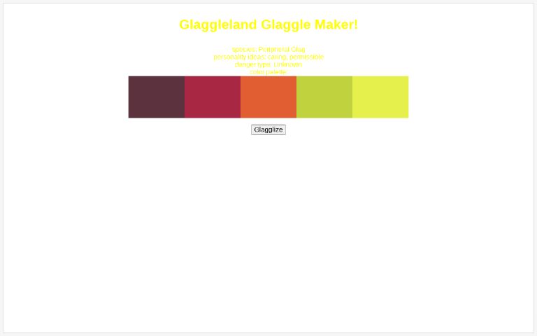 Glaggleland Glaggle Maker! ― Perchance Generator