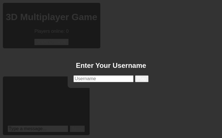 3D Multiplayer Game ― Perchance Generator