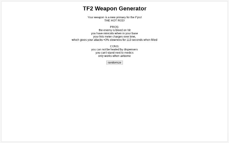 TF2 Weapon Generator