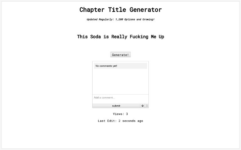 Chapter Title Generator