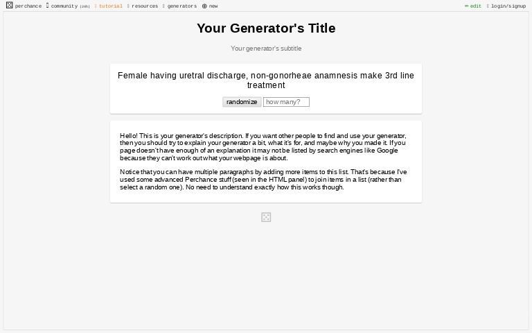 Basic Template ― Perchance Generator