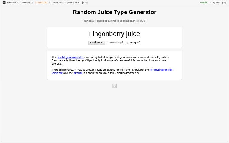 Random Juice Type Generator