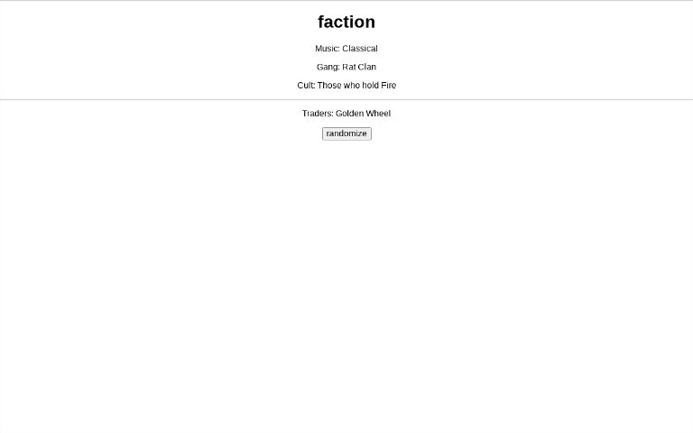 faction ― Perchance Generator