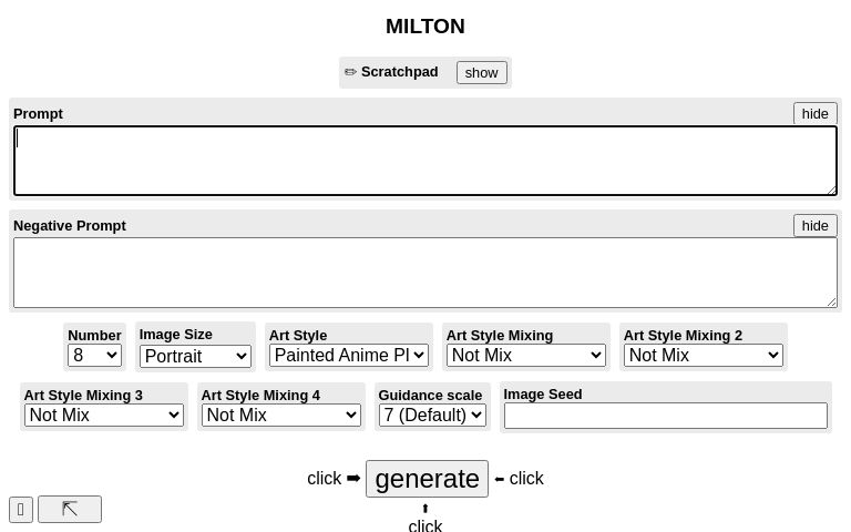 MILTON ― Perchance Generator