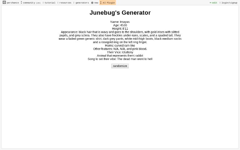 Junebug's Generator